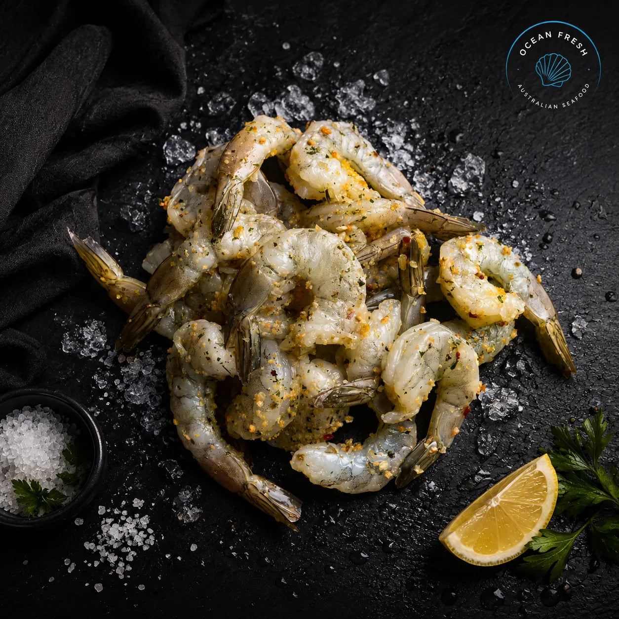 Fresh Garlic Marinated Prawns Sydney | Pearl Seafoods